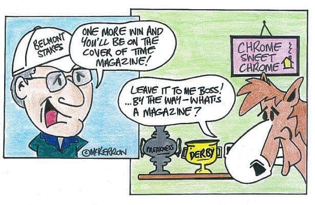 California Chrome Cartoon - Talking With Art