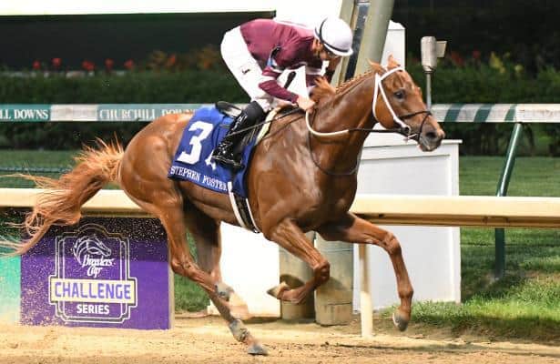 How does 20-1 on Gun Runner in the Whitney sound?