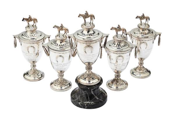 Jockey Hartack’s 5 Derby trophies will be auctioned