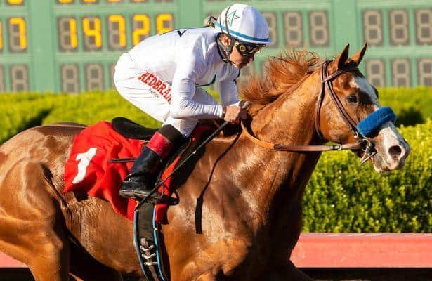 Improbable leads Baffert duo home in Los Alamitos Futurity
