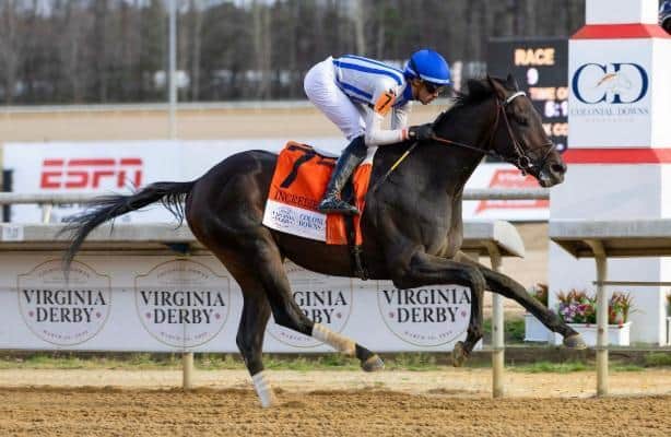Incredibolt finds redemption in Virginia Derby