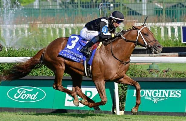 Lagynos turns back Minaret Station in Arlington Stakes