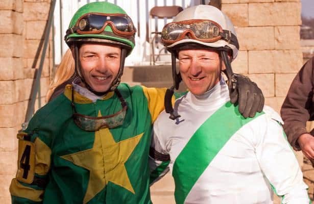 Apprentice jockey wins first race while sharing the track with Dad